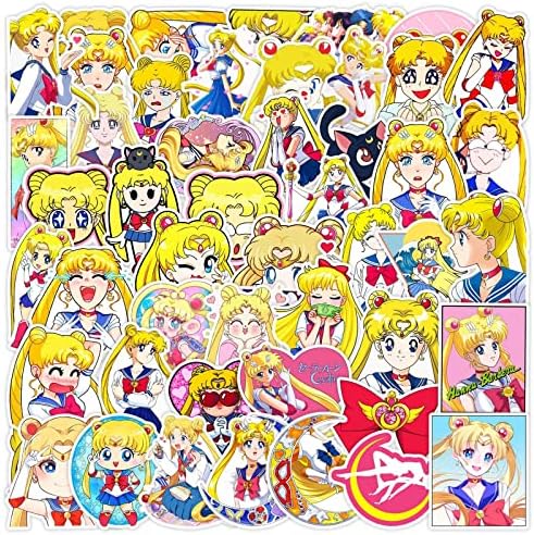 Amazon.com: Japanese Anime Stickers Pack to Girls,[50PCS] Cute Cartoon ...