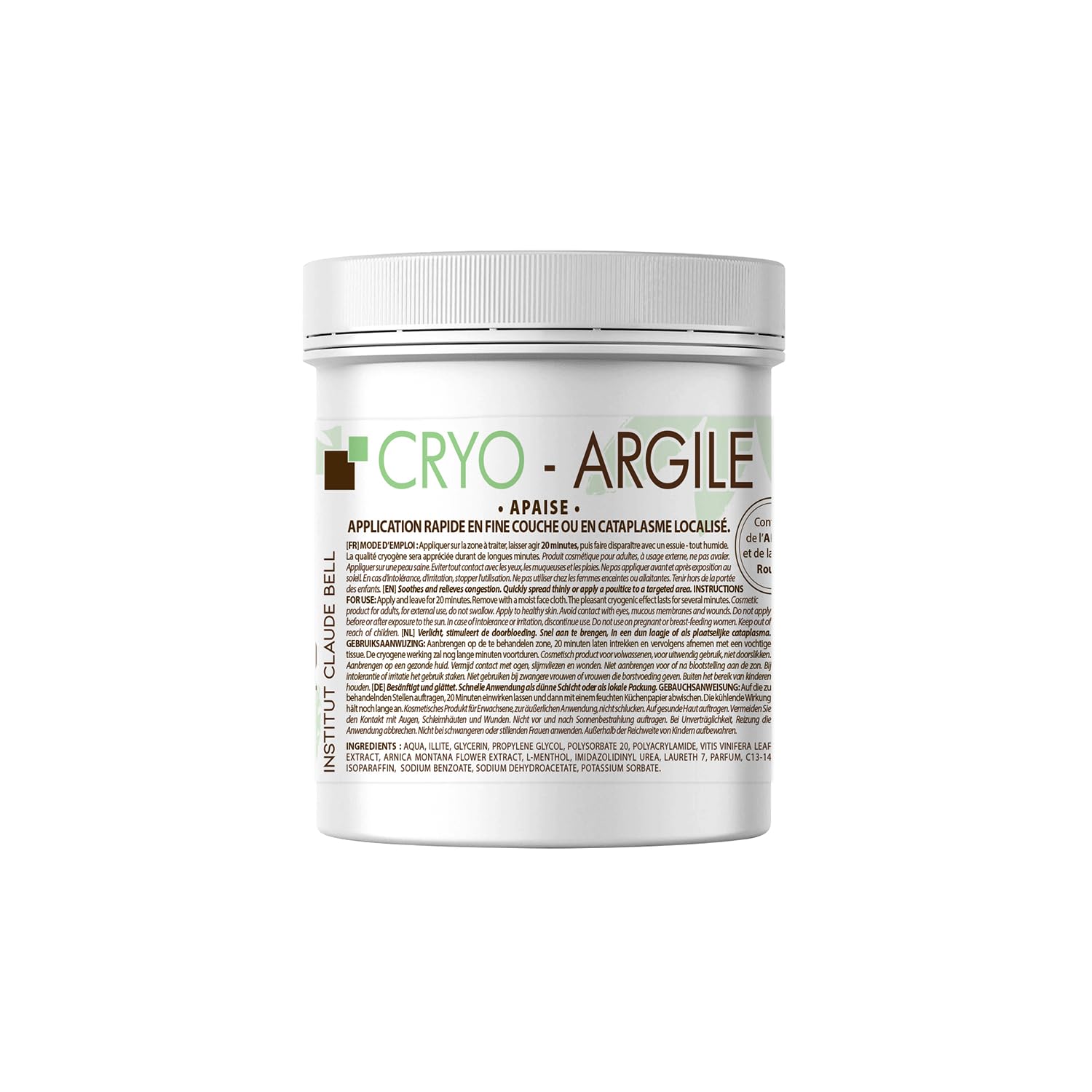 CRYO-ARGILE-Froid Actif Pot de 250 g : Amazon.fr: Hygiène et Santé