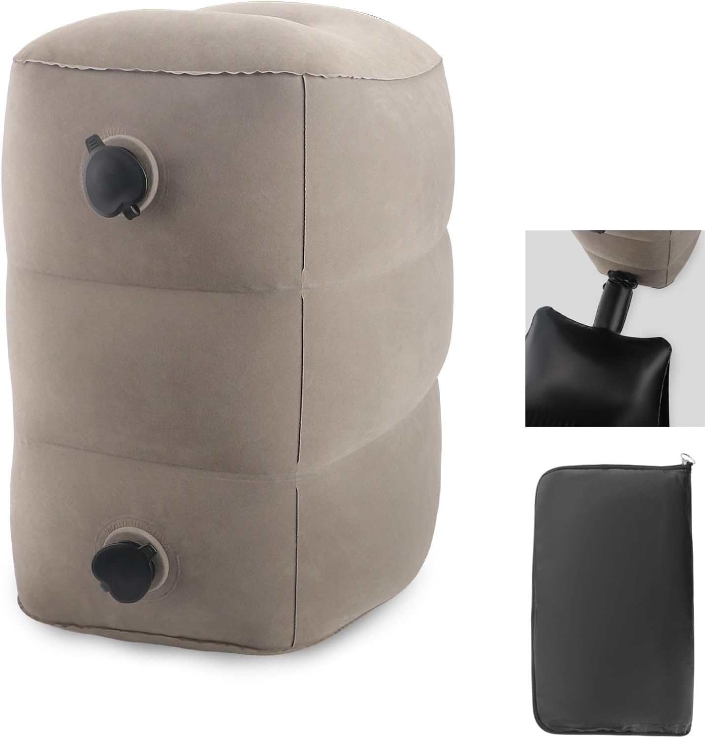 Amazon.com: Inflatable Travel Foot Rest Pillow Adjustable 3 Layers ...