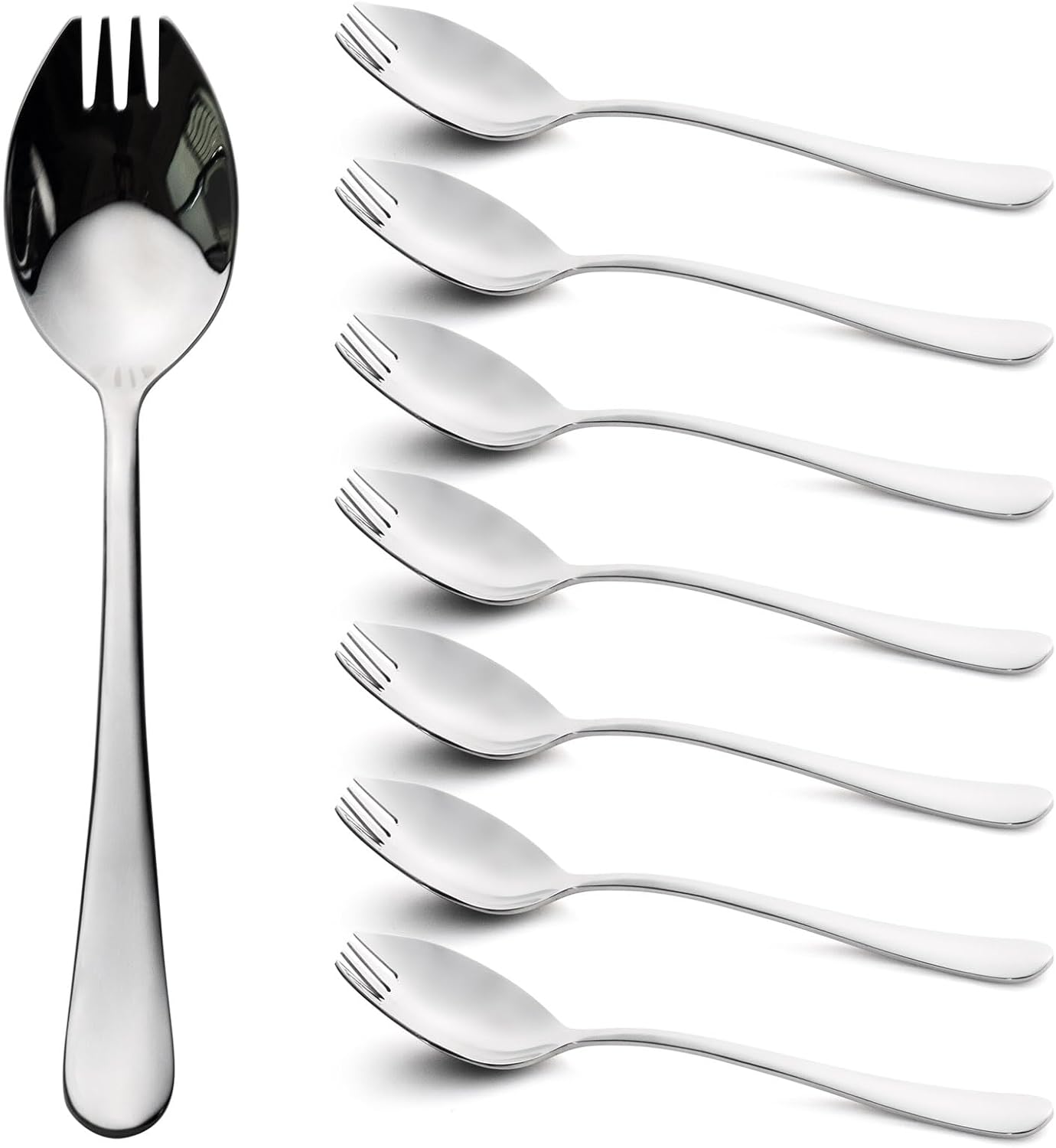 Amazon.com: Alata Sporks, 8-Pack Food-grade Stainless Steel Sporks, 7.4 ...