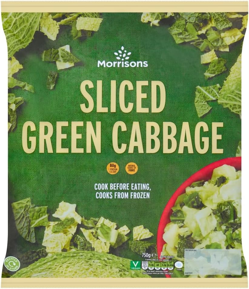 Morrisons Sliced Green Cabbage, 750g : Amazon.co.uk: Grocery