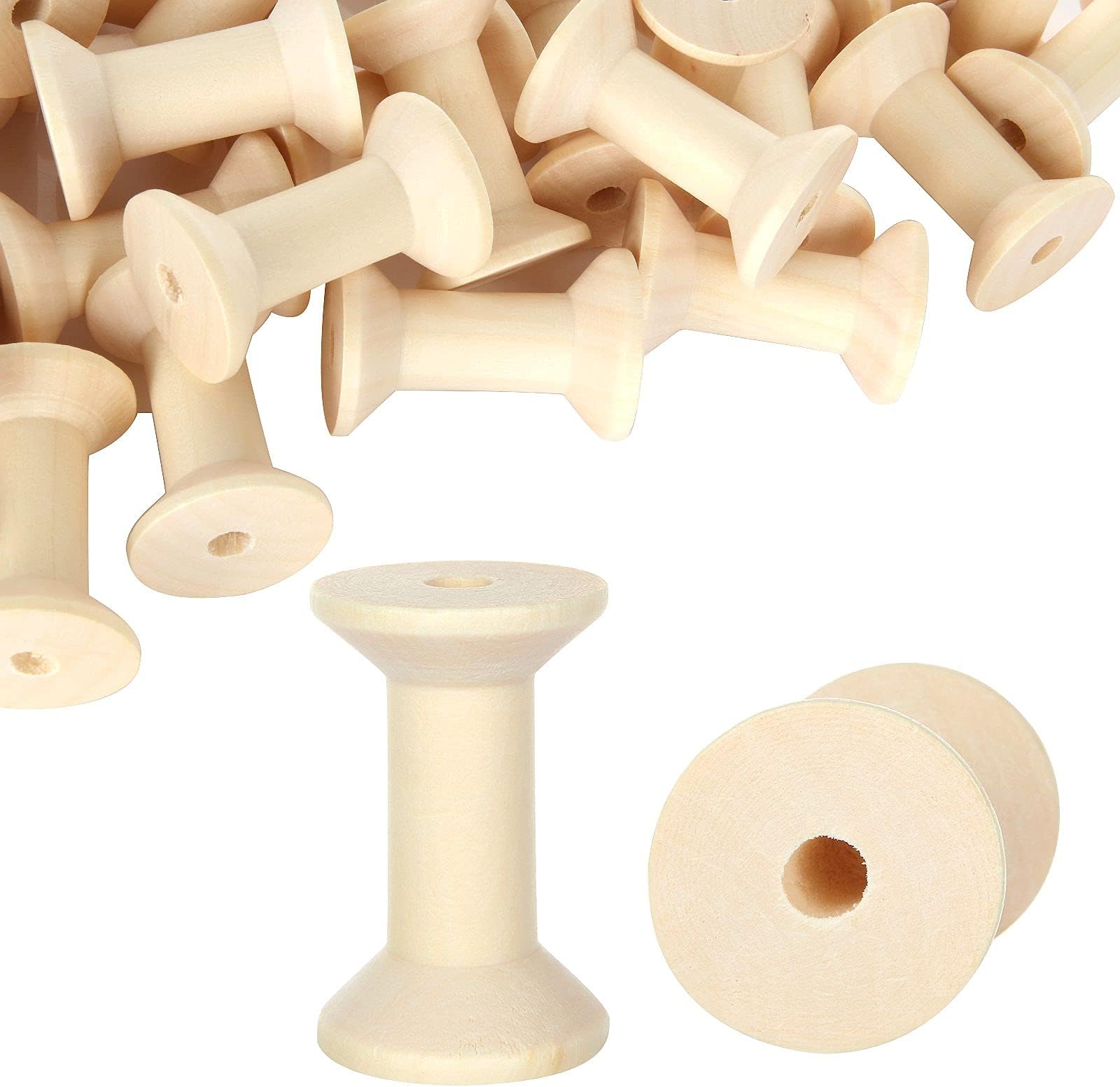 Amazon.com: Bright Creations Large Unfinished Wooden Spools for Crafts ...