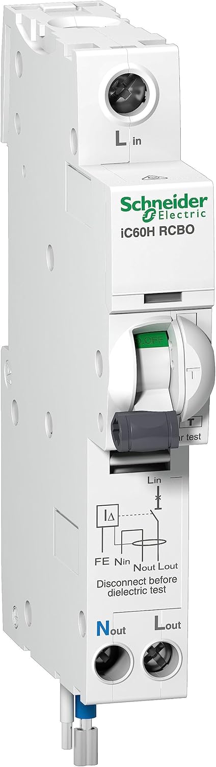 Schneider Electric IC60H RCBO 1PPNS 25A C 30MA A 230V Earth Leakage ...