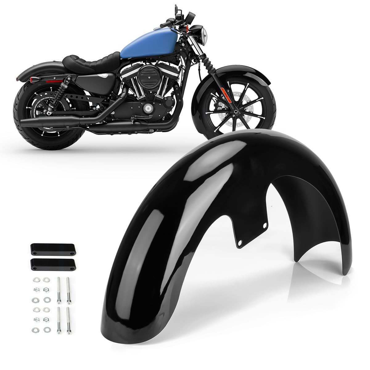 Wrap Metal 19 inch Front Fender For Harley Touring Electra Glide Road ...