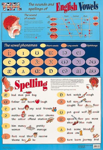 The Sounds and Spellings of English Vowels Pronunciation Poster (TEFL ...