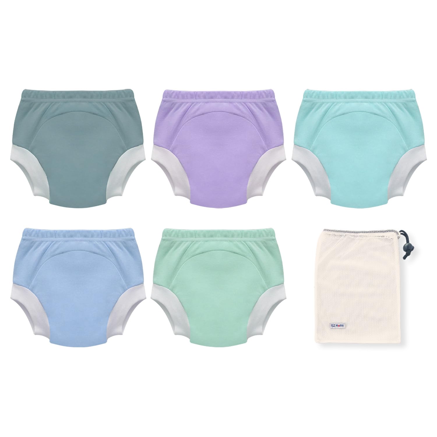 Amazon.com: EZ Moms Toilet Training Pants 5 Packs 100% Cotton Absorbent ...