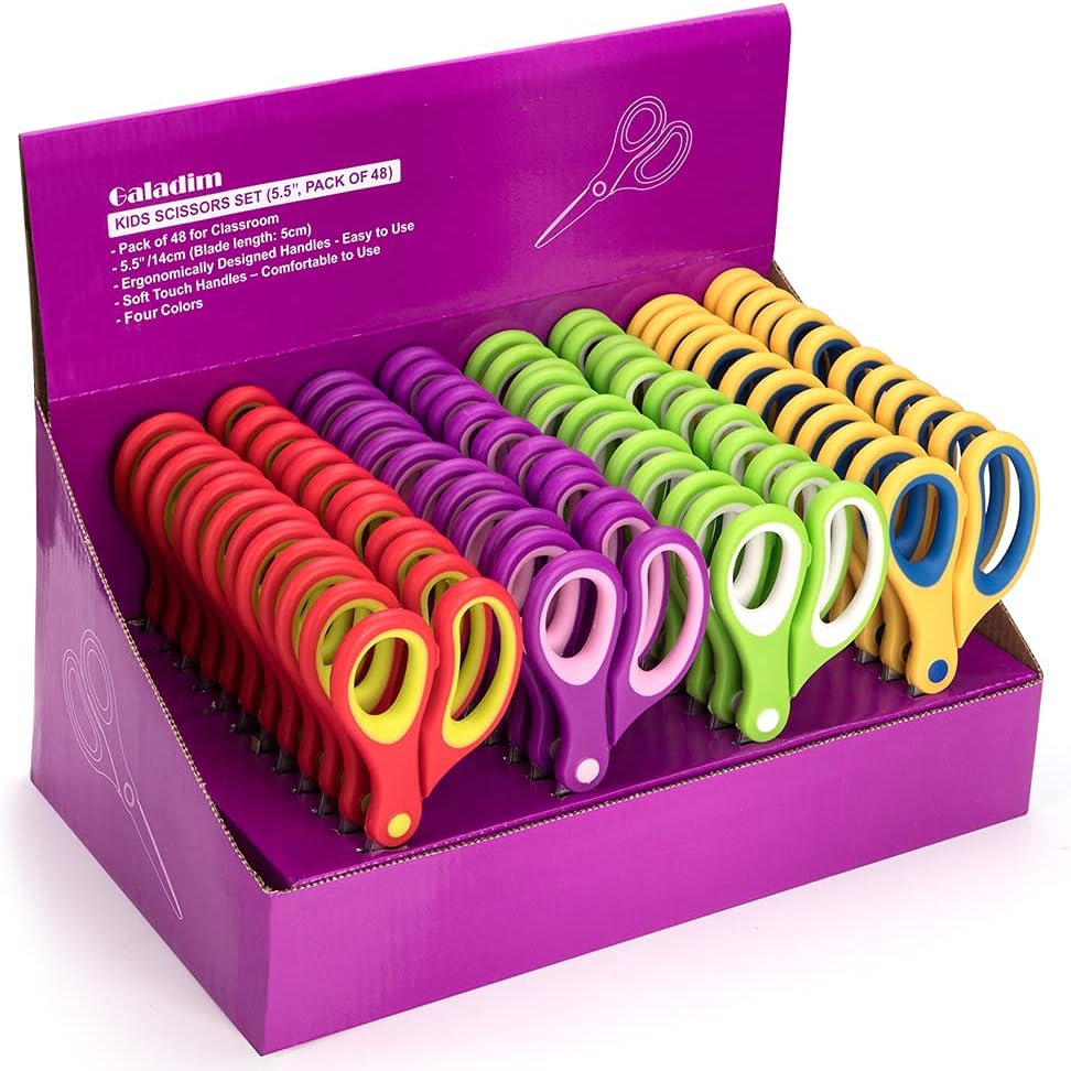 Amazon.com: Astrowinter Kids Scissors Set with Classpack Art Caddy ...