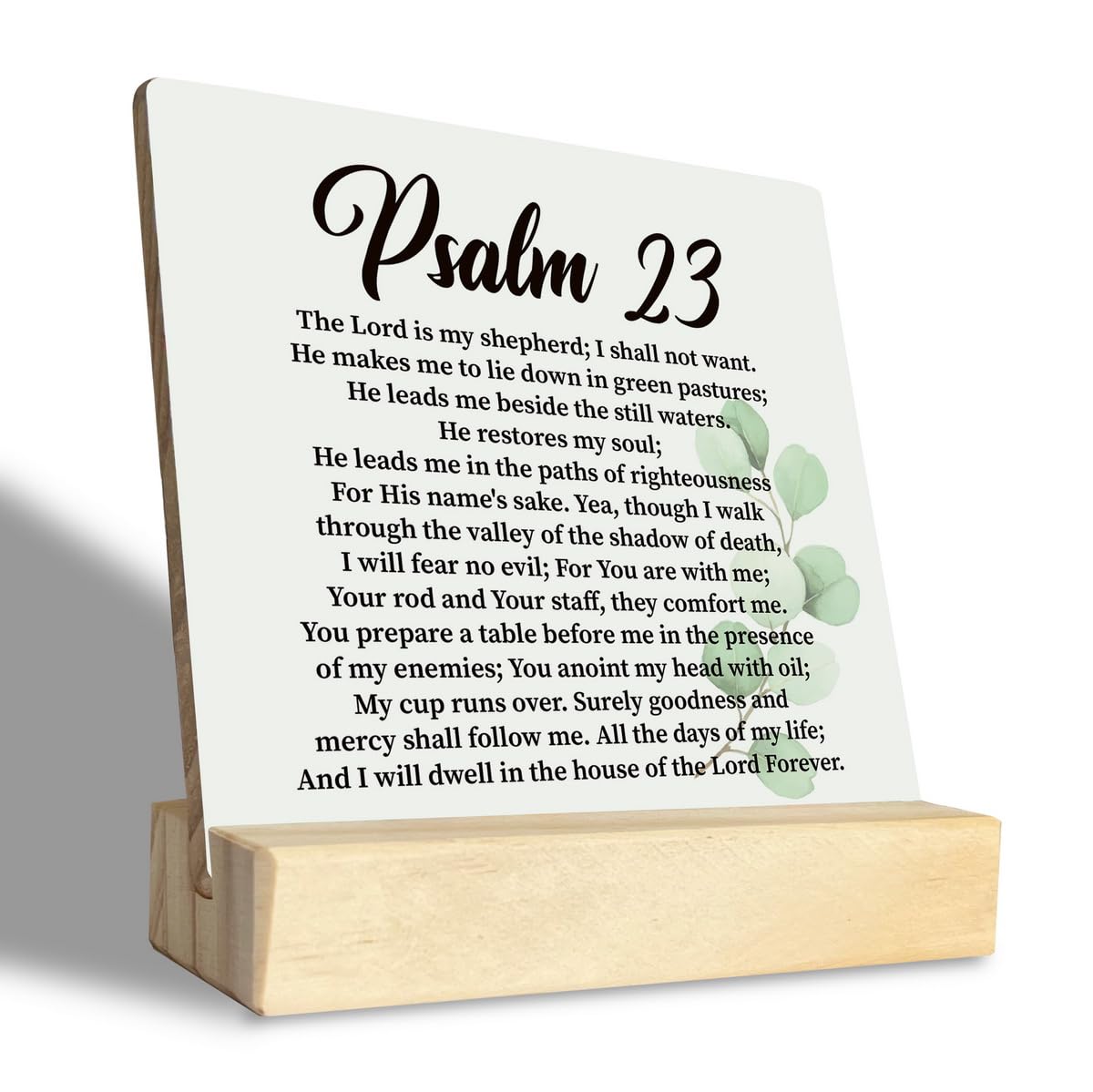 Amazon.com : Christian Plaque, Plaques Gift with Wooden Stand, Bible ...
