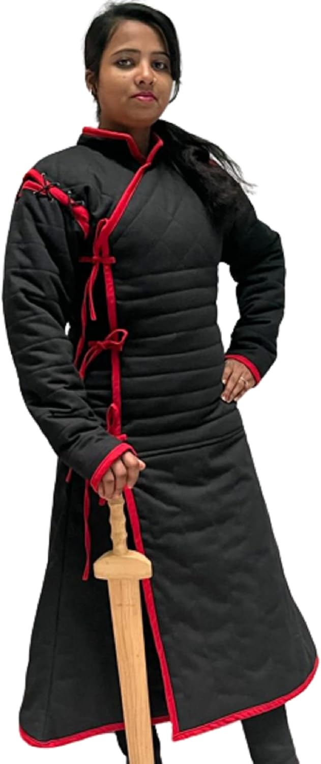 Amazon.com: Medieval Thick Cotton Padded Gambeson Armor Costume ...