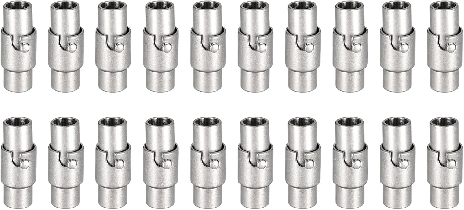 Amazon.com: UXCELL Leather Cord End Clasp, 20pc 4mm Hole Leather Clasps ...
