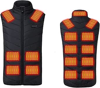 Amazon | [YAYAMIYA] 加熱ベスト 電熱ベスト 【前後11-15箇所発熱 男女兼用 USB バッテリー給電 3段温度 着脱式フード付き】 USB給電 前後独立 4段階温度調整 ...