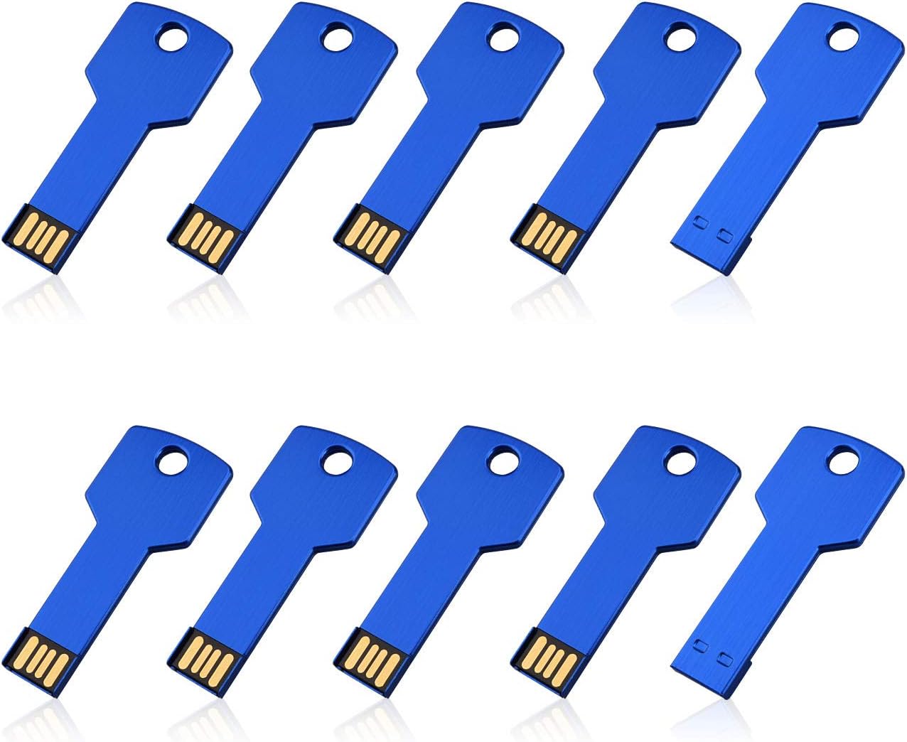 Amazon.com: RAOYI 10 Pack 2GB USB Flash Drive USB 2.0 Metal Key Shape ...