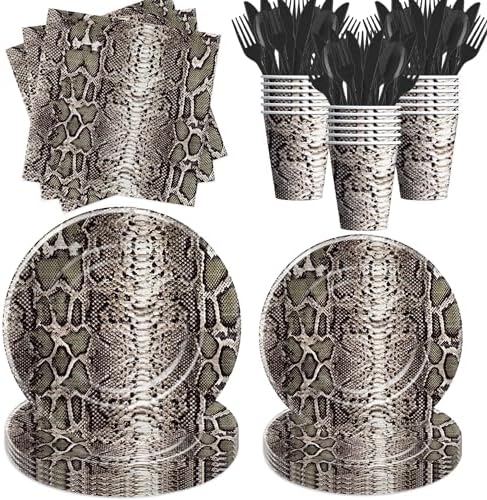 Amazon.com: Xenorik Snake Birthday Party Supplies, Jungle Swamp Camping ...