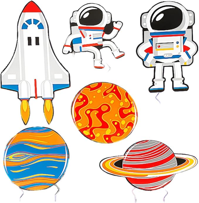 Amazon.com: Fun Express Fun Space Party Yard Signs - 6.75” & 12 ...