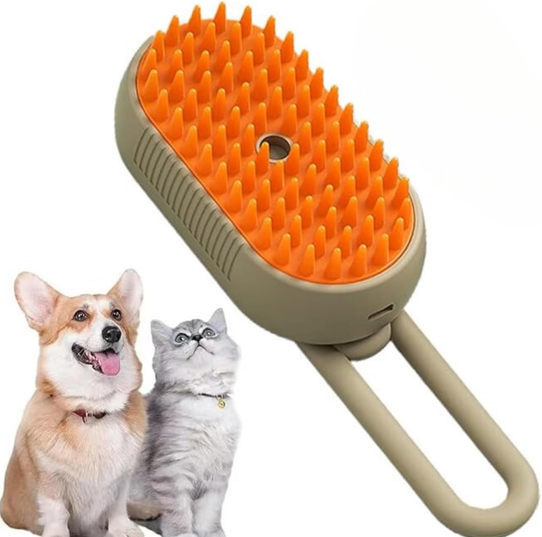 Amazon.com: Premium Steam Cat Brush - 3 in 1 Pet Grooming Tool, Steamy ...
