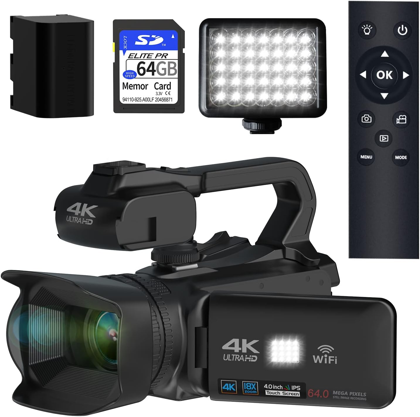 Amazon.com : VETEK 4K YouTube Camera, 48MP Video Camera Camcorder with ...
