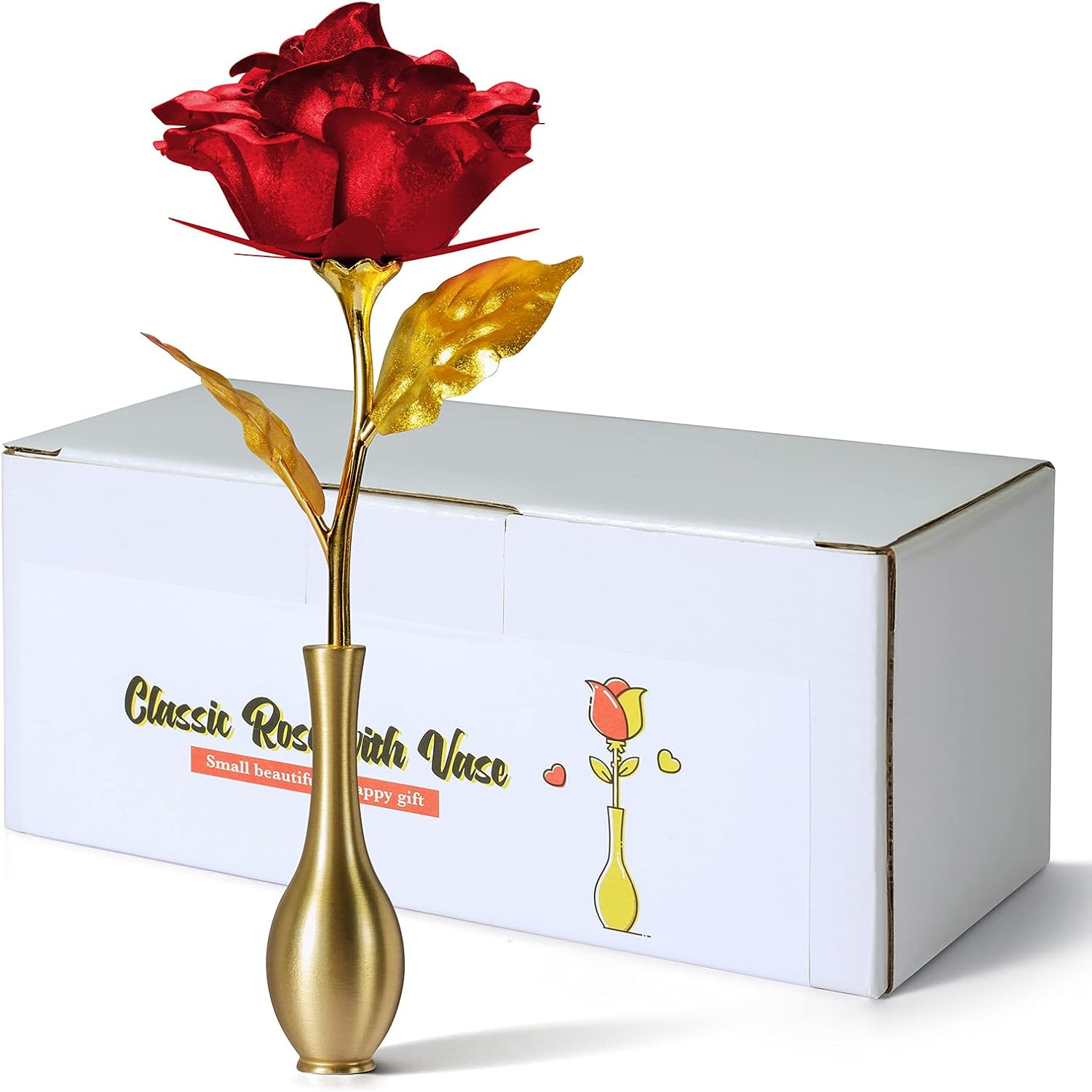 THYGIFTREE Forever Red Rose Gift, Classic Artificial Flower Infinity ...