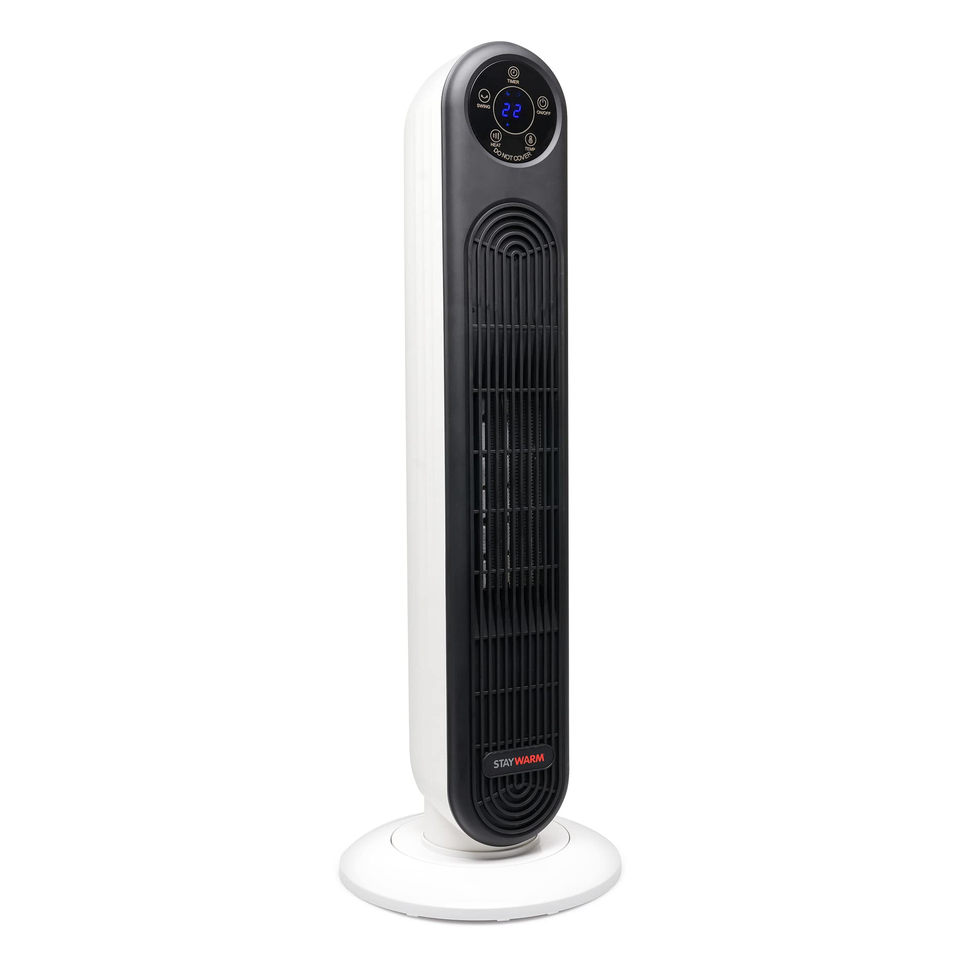 StayWarm 2000w Oscillating PTC Ceramic Tower Fan Heater with remote ...