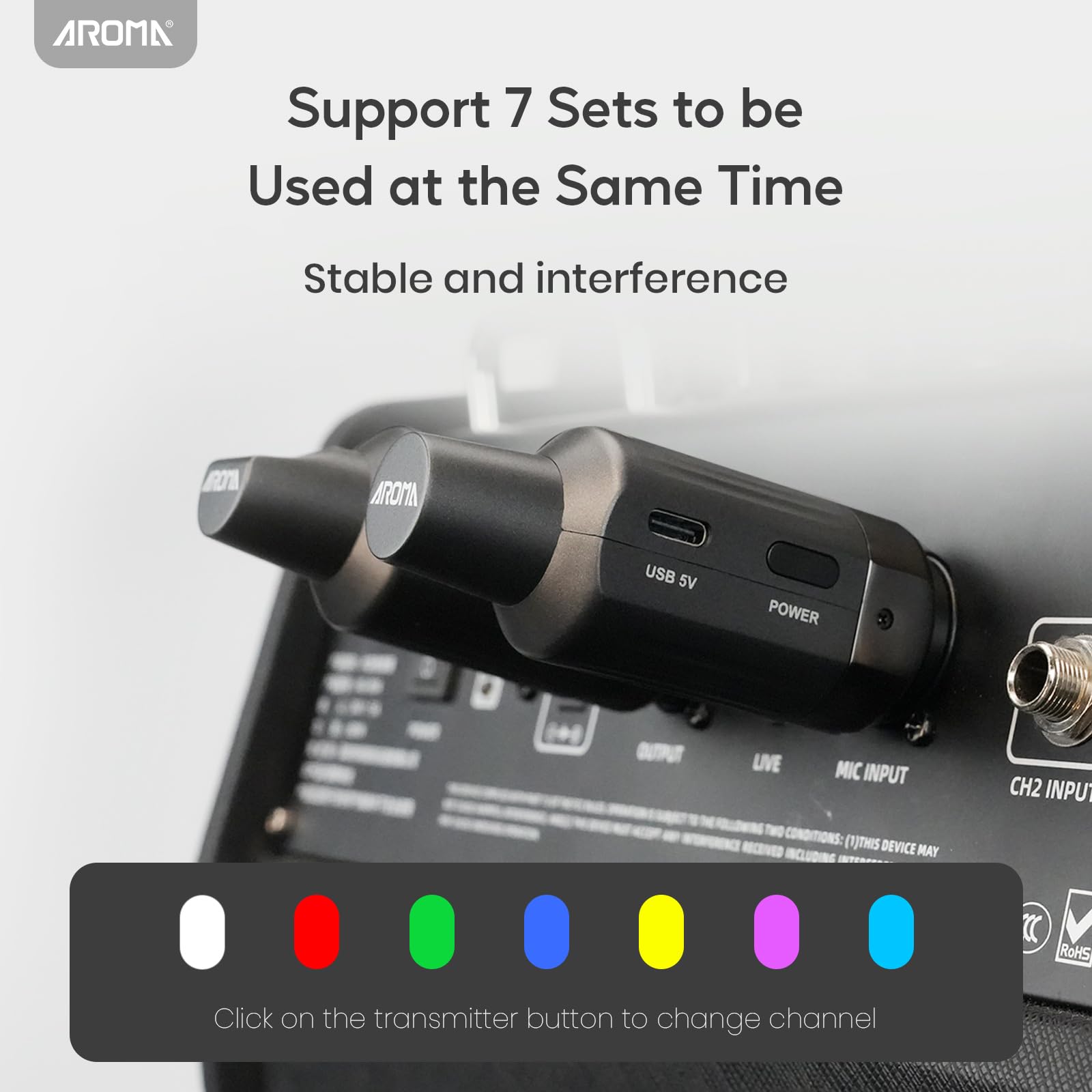 Snapklik.com : AROMA Wireless XLR Transmitter Receiver
