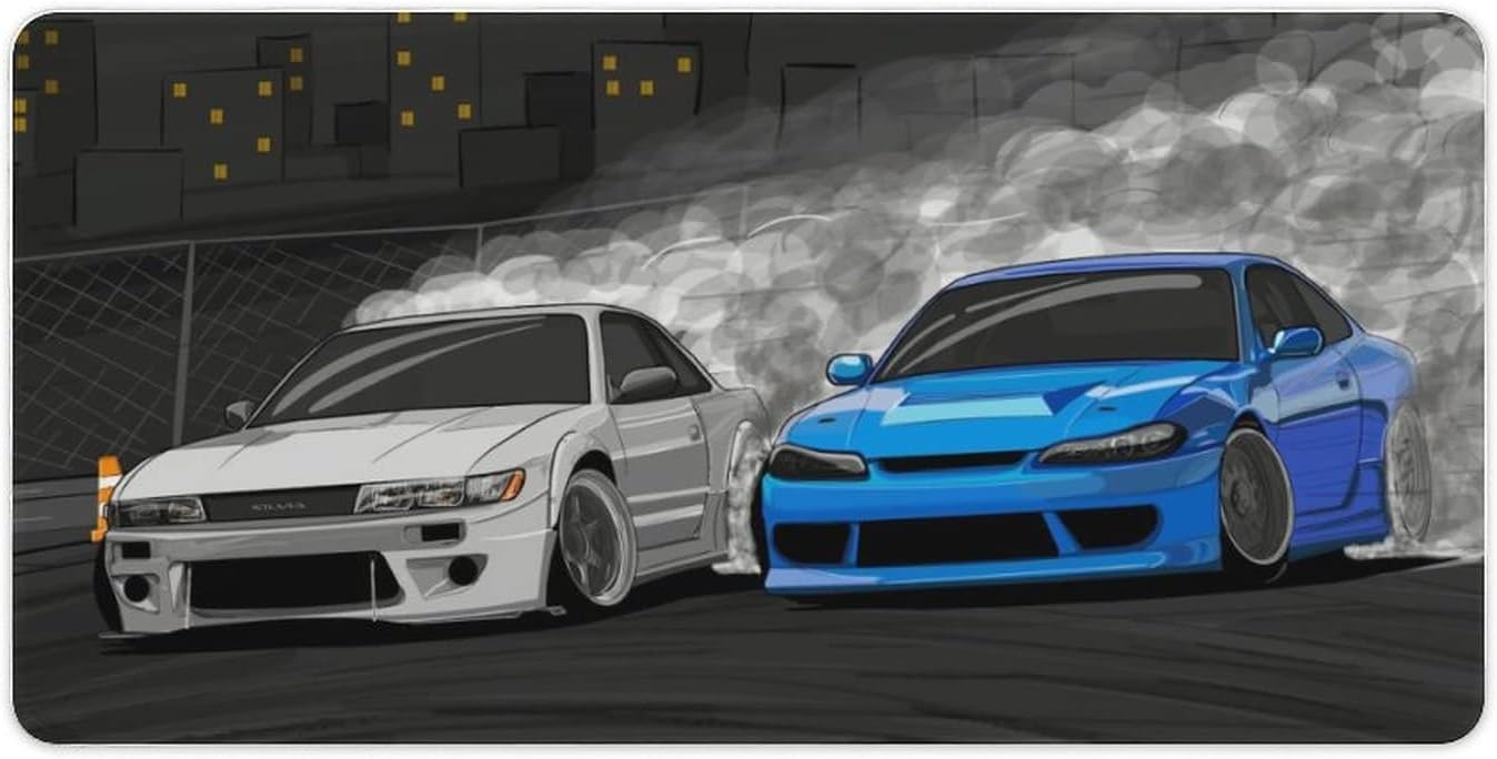 Amazon.com: Large Mouse Pad Gaming Drifting S13 and S15 JDM Car Desk Mat Long Big Mousepad ...