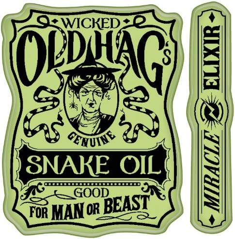 Amazon.com: Inkadinkado Mini Cling Stamps, Snake Oil Label : Arts ...