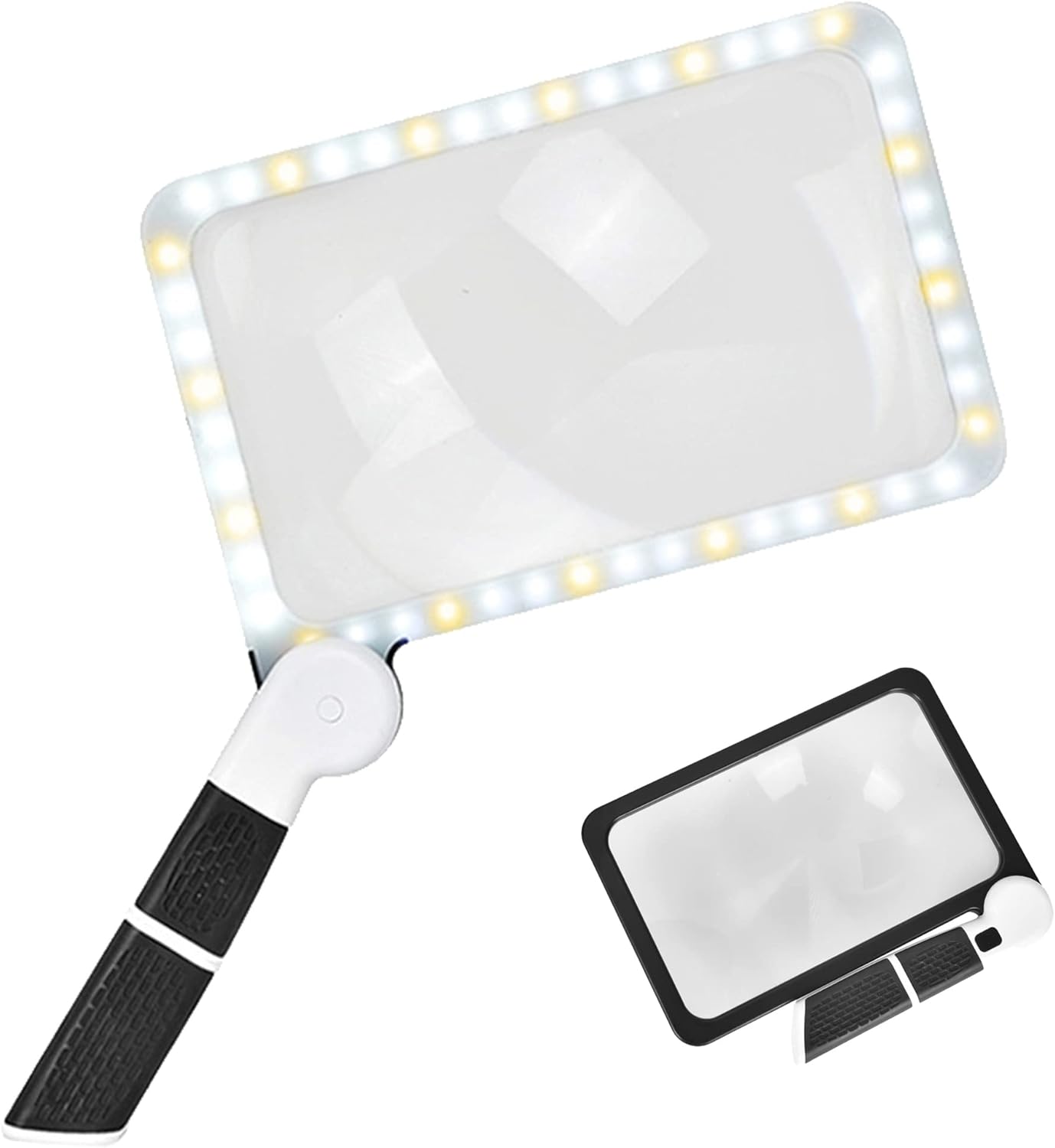 DXIA 5X Rectangular Magnifying Glass with Light Magnifier Large ...