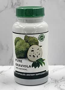 Amazon.com: Pure Graviola Extract 1000mg Guanabana Soursop Antioxidant Immunity Supplement 1 ...