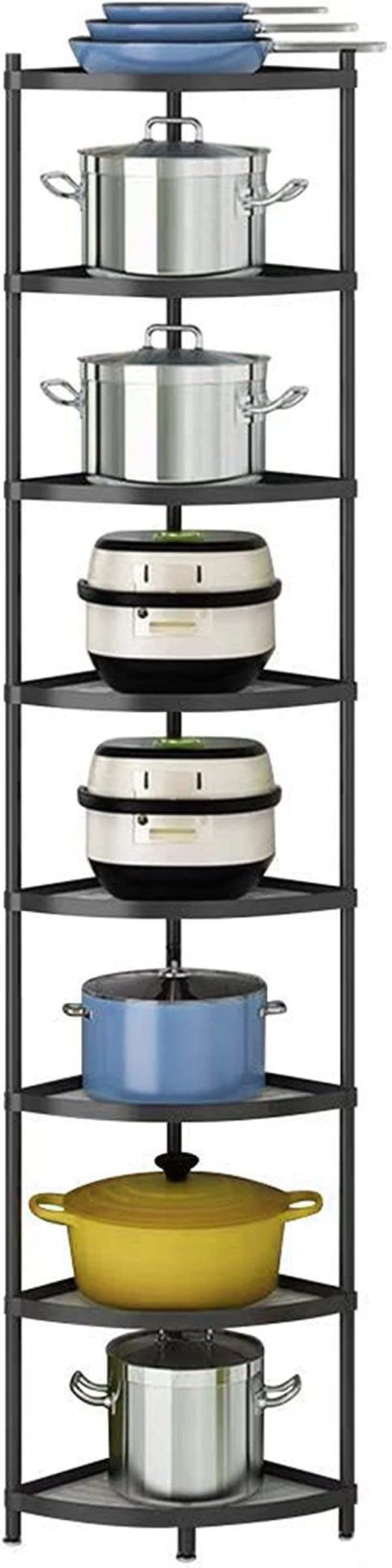 Amazon.com: ZIGAMA 8-Tier Kitchen Pot Rack, Cookware Stand Storage ...