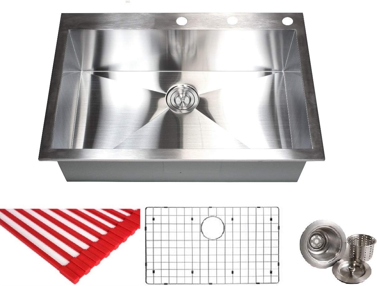 Contemporary Durable 42 inch Zero Radius Design 16 Gauge Stainless ...