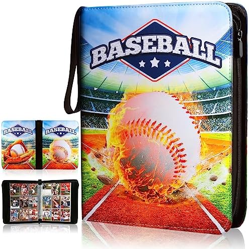 Amazon.com: Baseball Card Binder with 50 Removable Sleeves, Trading ...