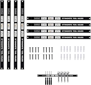Amazon.com: swiftrans Magnetic Tool Holder 18 Inch 8 Pack Heavy Duty Magnet Tool Bar Strip Rack ...