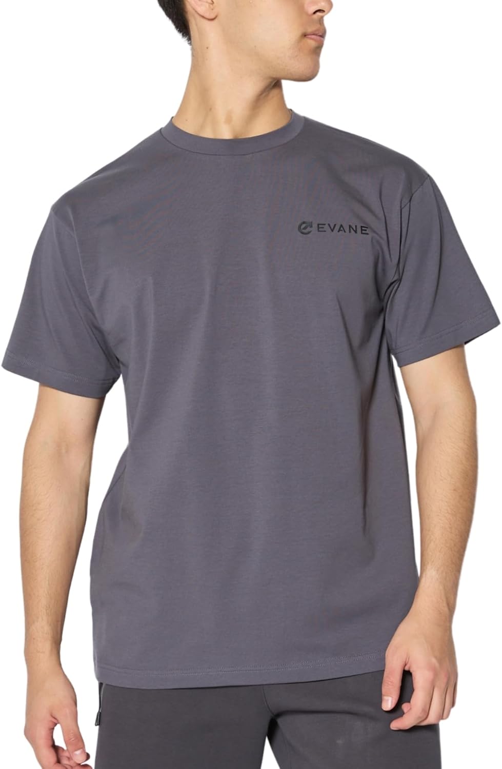 Amazon | [EVANE] エバン レギュラーフィット コットン ストレッチ バックプリント Tシャツ | Tシャツ・カットソー 通販