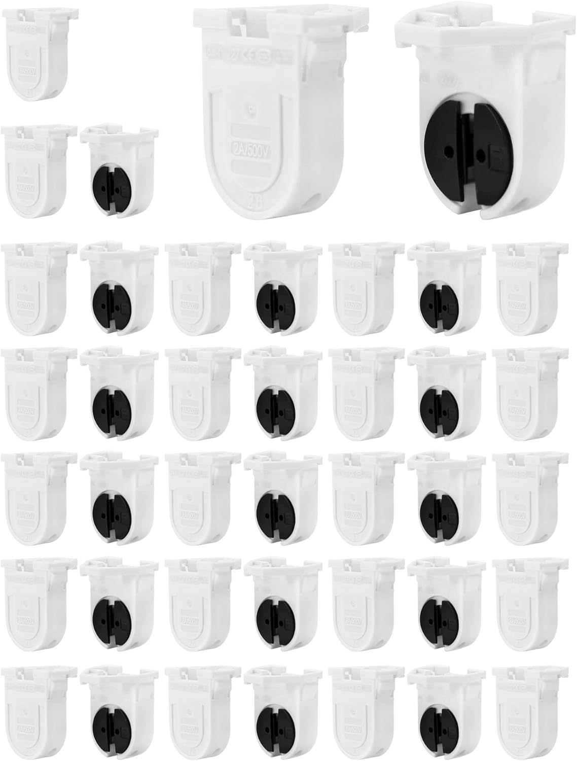 QWORK T5 Lamp Holder, 40 Pack Miniature Rotary Locking LAMP Holder ...