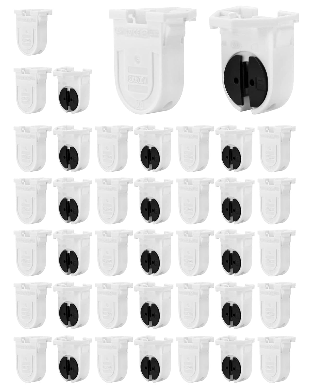 QWORK T5 Lamp Holder, 40 Pack UL Listed Miniature Rotary Locking LAMP ...