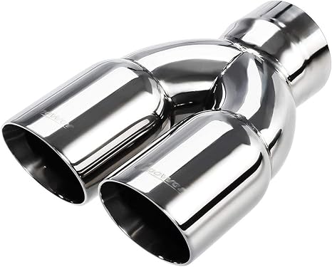 Amazon.com: Upower Dual Exhaust Tip 3 Inch Inlet 3" outlet 9.5" Long ...