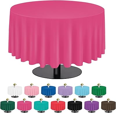 Amazon.com: Preboun 8 Pack Neon Party Plastic Tablecloth Disposable 84 ...