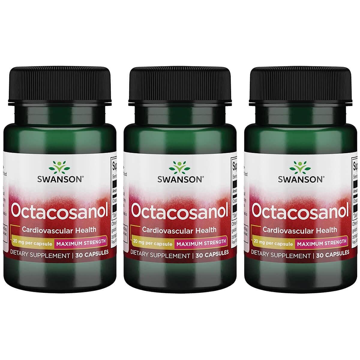 Amazon.com: Swanson Maximum-Strength Octacosanol 20 Milligrams 30 ...