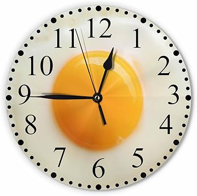 Amazon.com: Fried Egg Poached Egg Wall Clock Egg Yolk Clock Digital ...