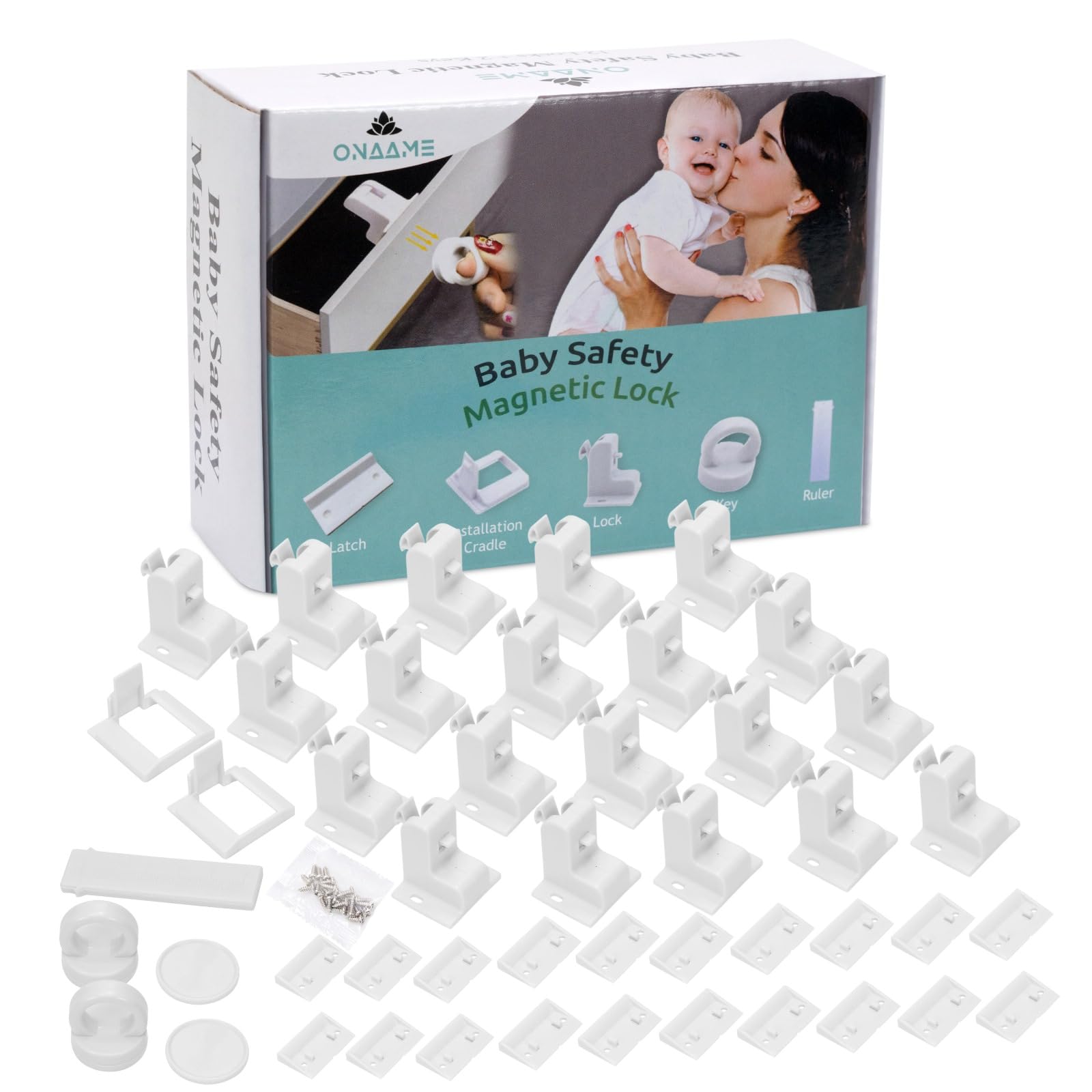 Amazon.com: Child Safety Magnetic Cabinet Locks (12 Locks and 2 Keys ...