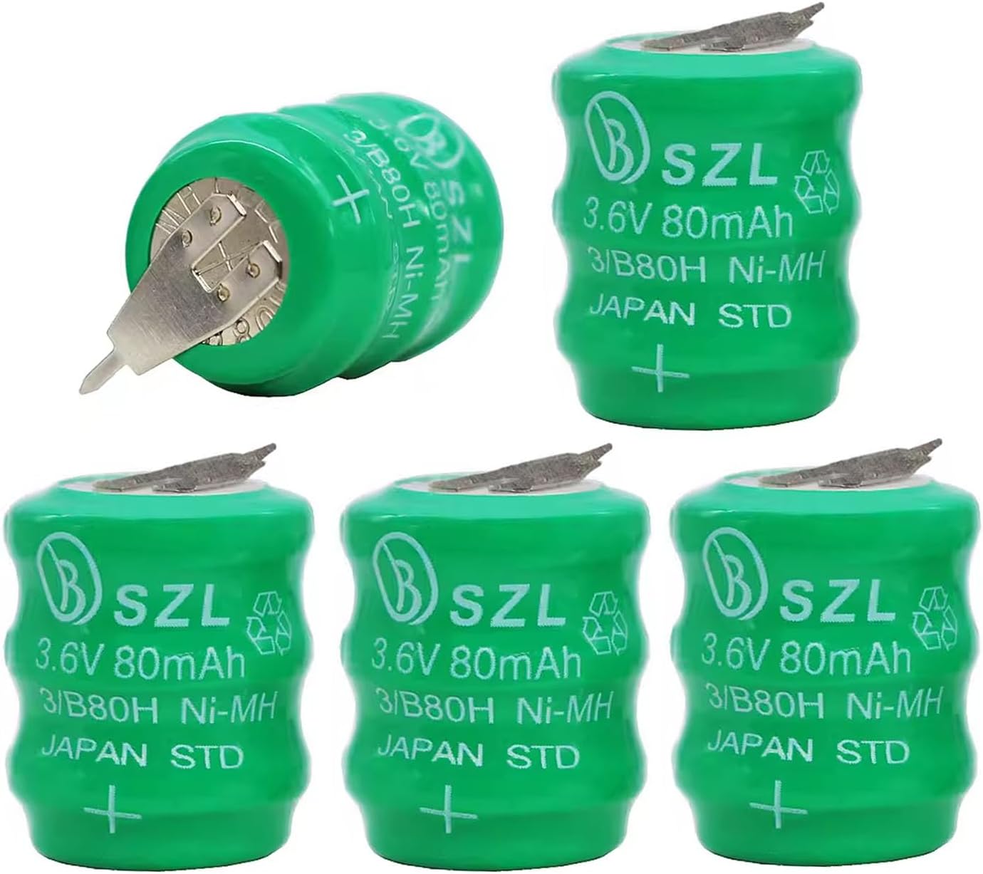 Amazon.com: STEPMAX 5 Pack 3.6V 80mAh Ni-MH Battery for Varta 3/V80H ...