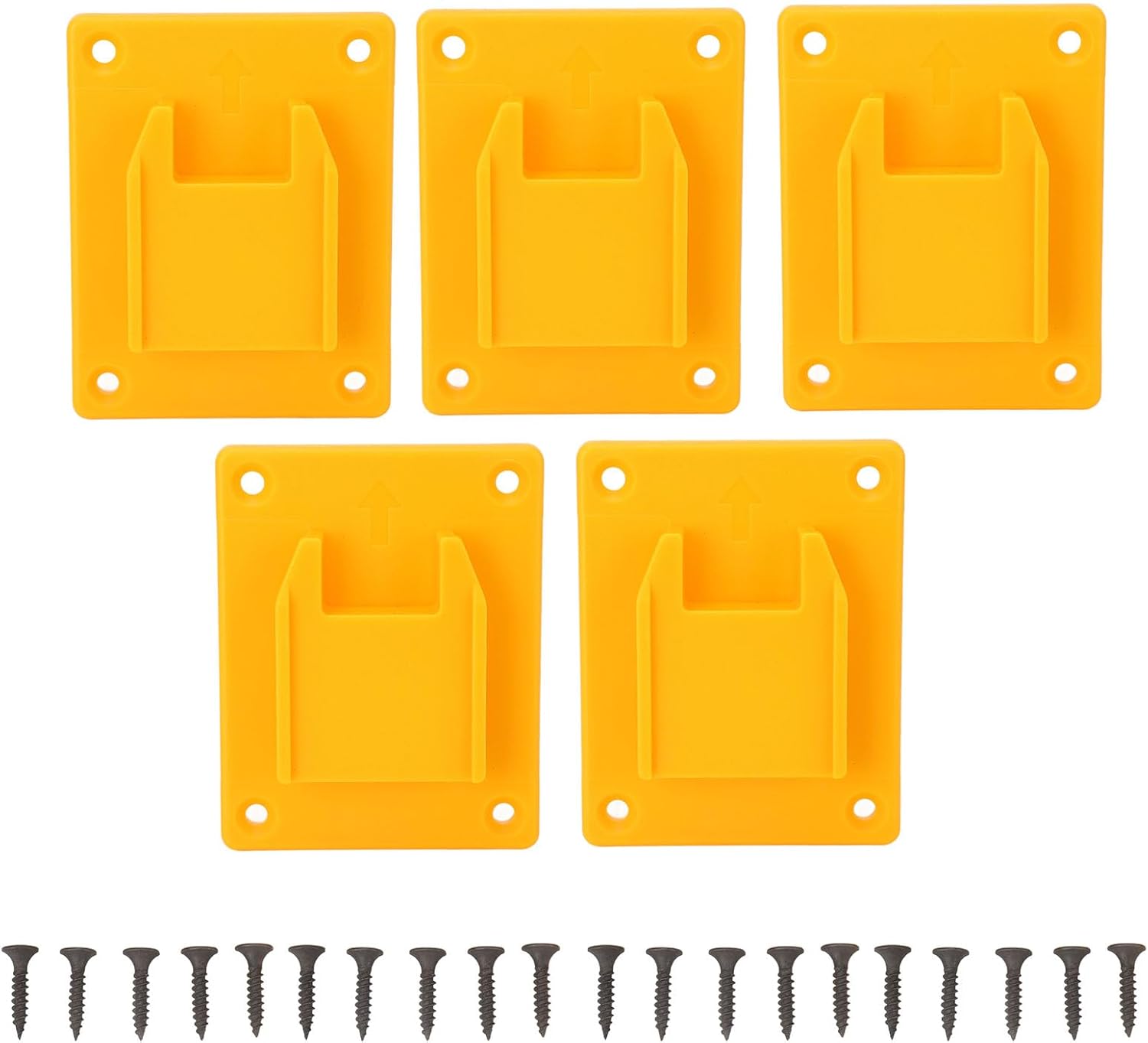 5 Pack Battery Holder, Yellow Battery Mount Holder for 14.4V 18V 20V ...