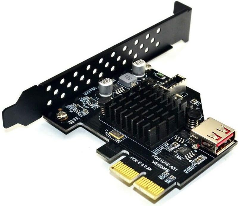 axGear PCIe to USB 3.1 Type E Front Panel Socket Adapter Card Express ...