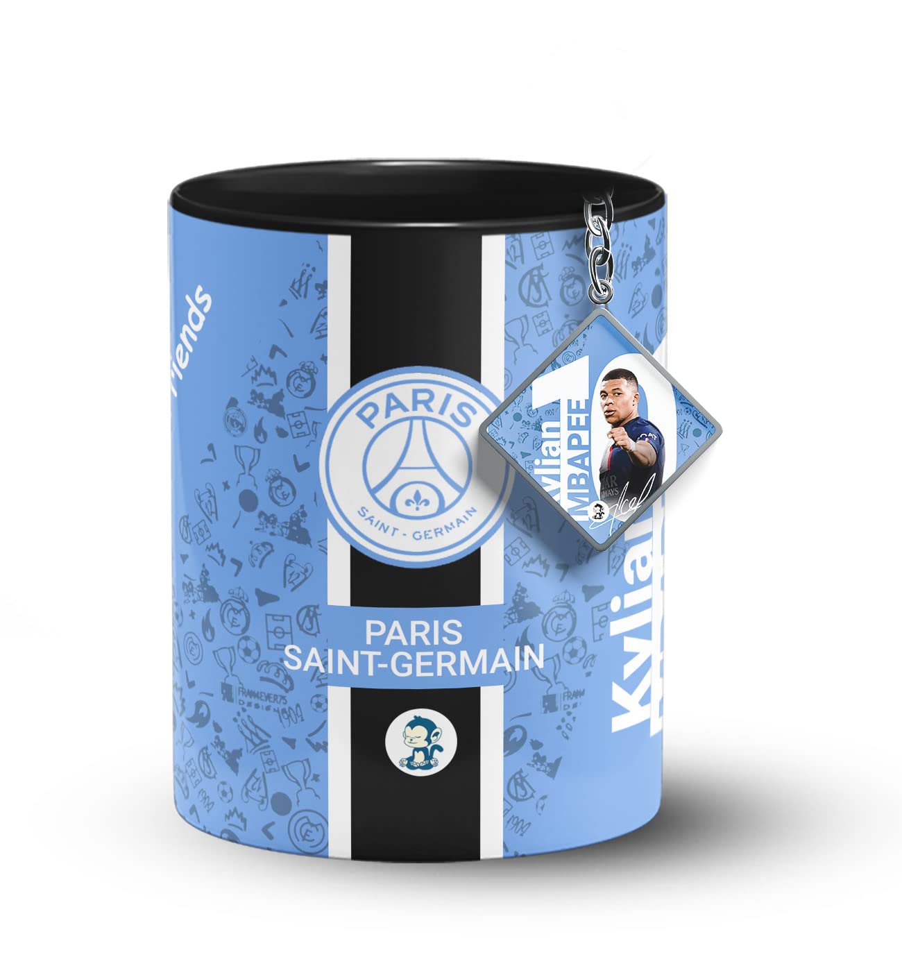 Buy The Desi Monk MBappe 10 Signature Printed Inside Black Mug with ...