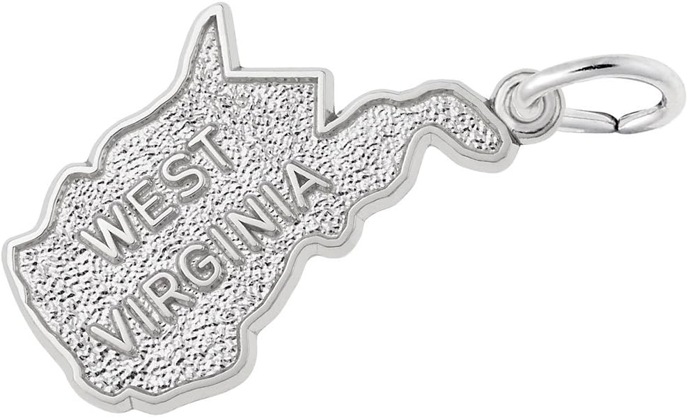 Amazon.com: West Virginia Charm in Sterling Silver, Charms for ...