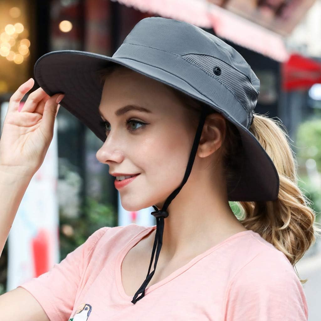 Gorra FPS 50+ de ala ancha impermeable con protección UV para mujer ...