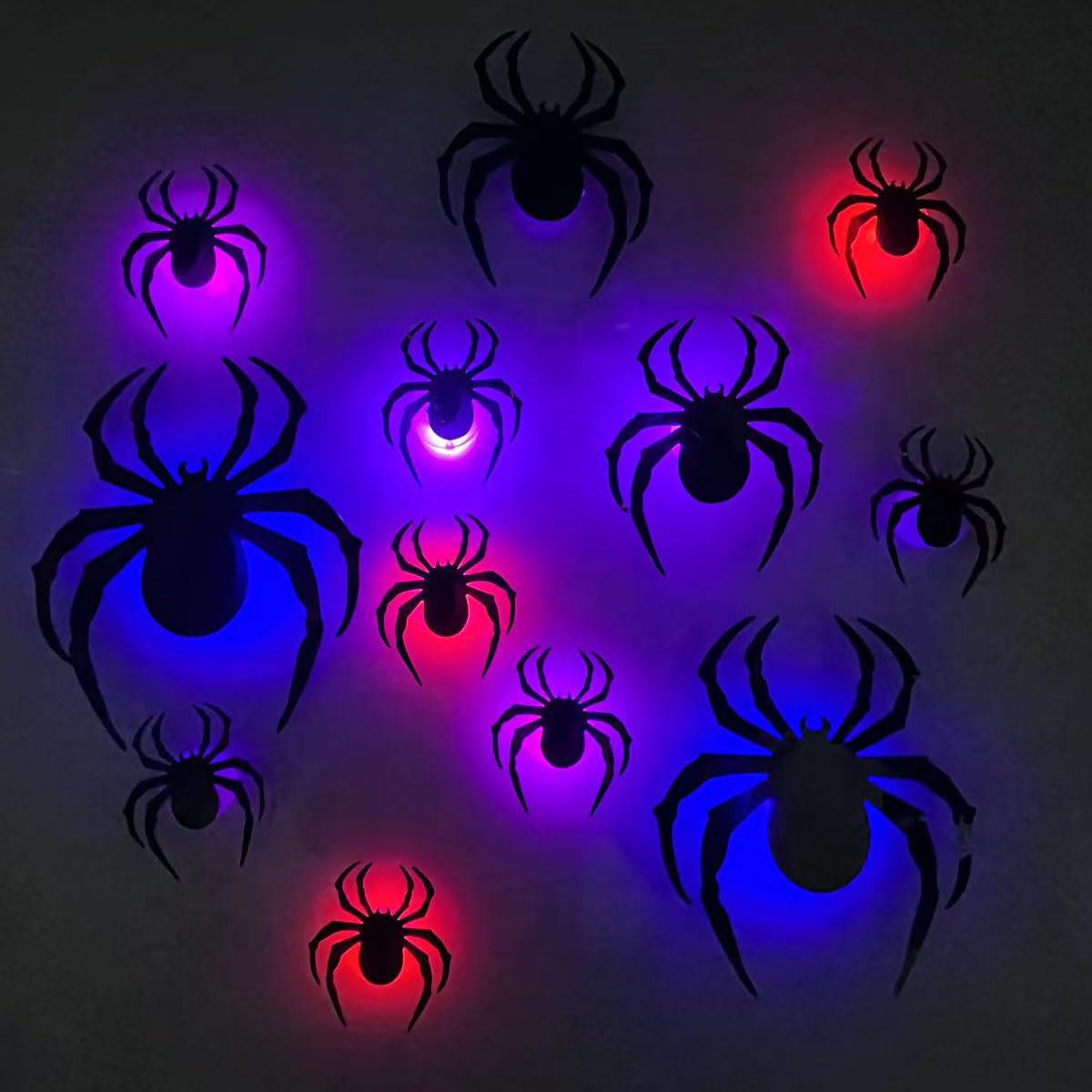 Amazon.com: Lumio Halloween Spider Sticker Lights, Waterproof, 3 Sizes ...