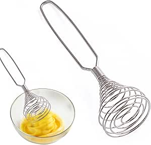 gormyel Stainless Steel Spring Coil Whisk | Stainless Steel Manual Egg ...