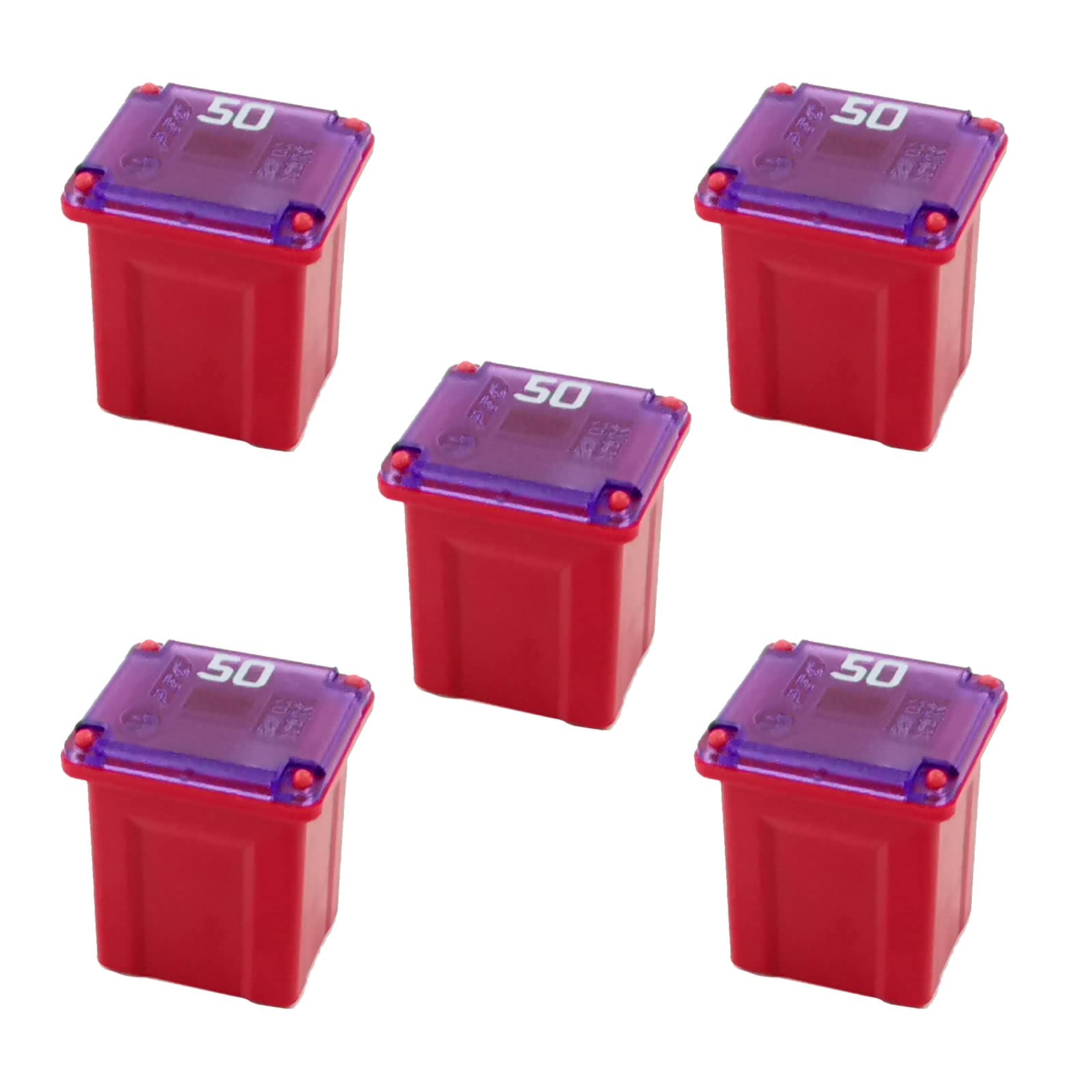 Snapklik.com : 5 Pack Automotive Low Profile Mini Jcase Fuse 50 Amp ...