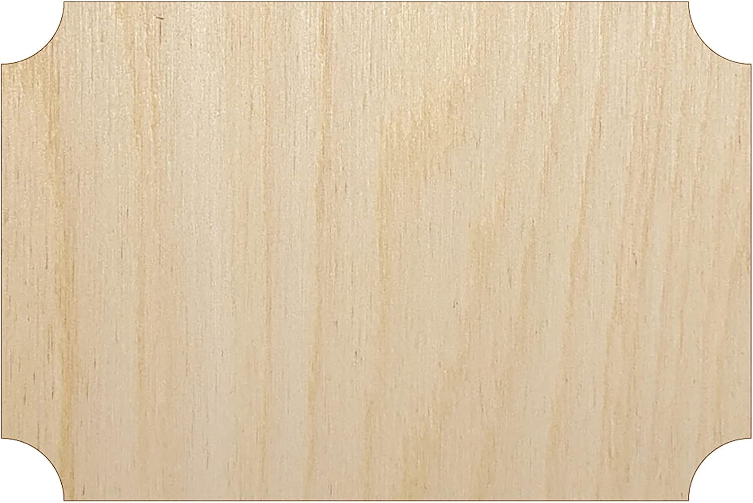 Amazon.com: Rectangle Clipped Corners Solid Unfinished Wood Shape Piece ...