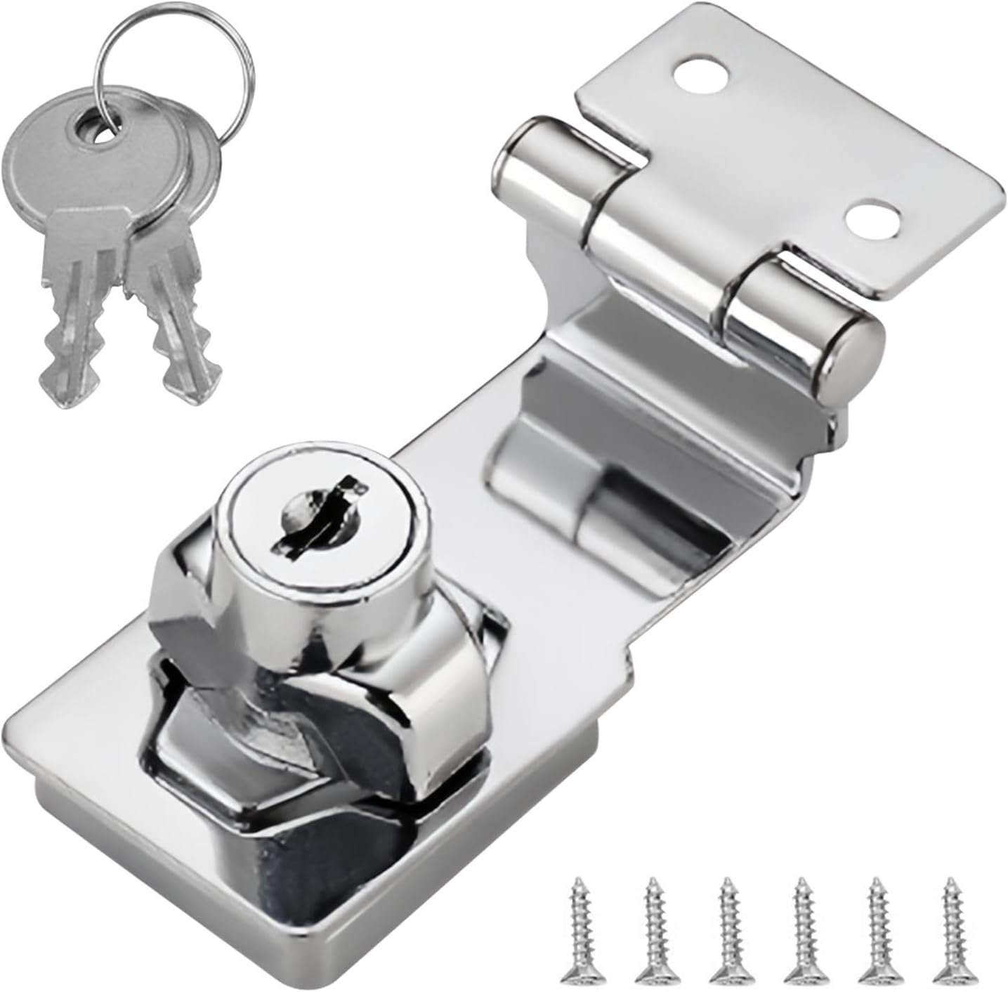 Amazon.com: EMVANV Keyed Hasp Lock, 90 Degrees Lock Hasp T-wist Knob ...
